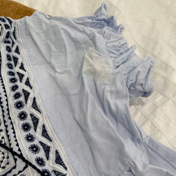 Mango | Dresses | Mango Embroidered Smock Dress With Tassels | Poshmark